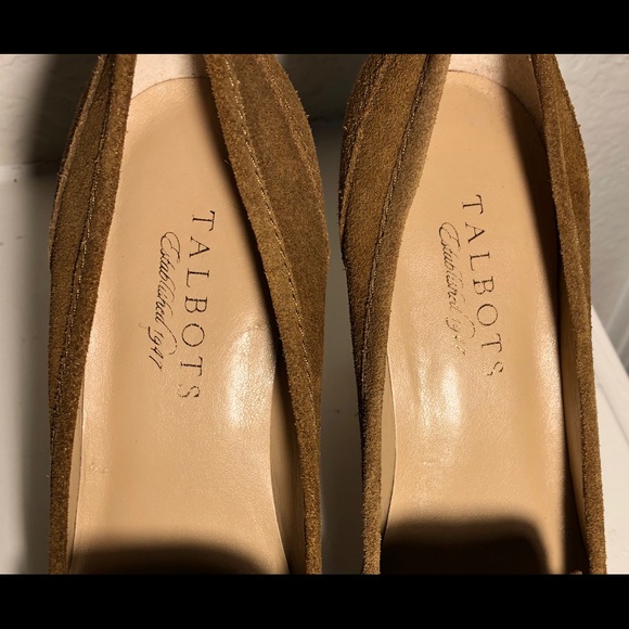 Talbots | Shoes | Talbots 6 Light Brown Suede Loafer Heel Shoes | Poshmark